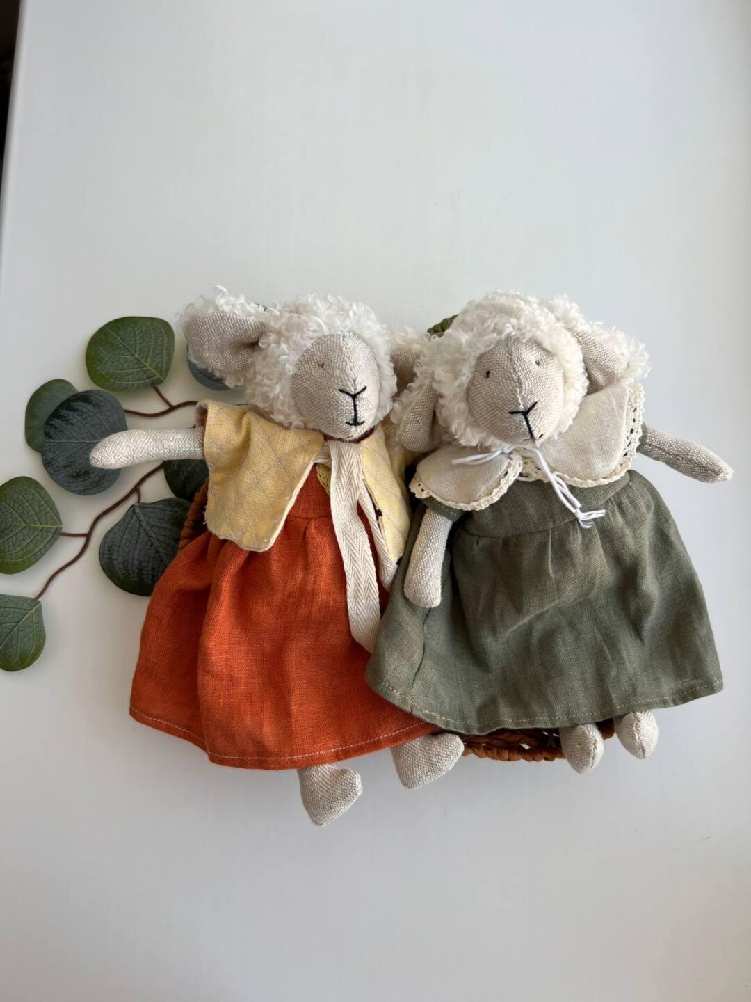 Ragdoll Sheep Plush Toy, Handmade Sheep Doll, Rag Hanmade Doll, Organic ...