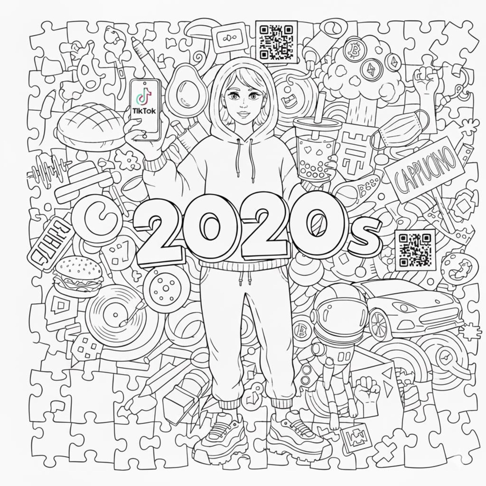 Decades Coloring Pages - Etsy