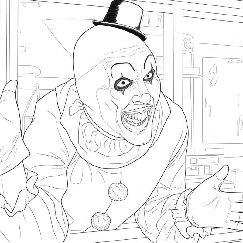 Terrifier Coloring - Etsy Canada