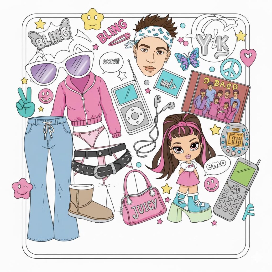 Decades Coloring Pages - Etsy