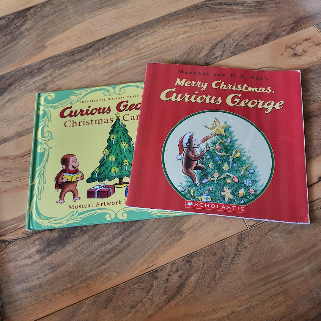 Curious George Christmas Book Set: Carols CD & Merry Christmas Story ...
