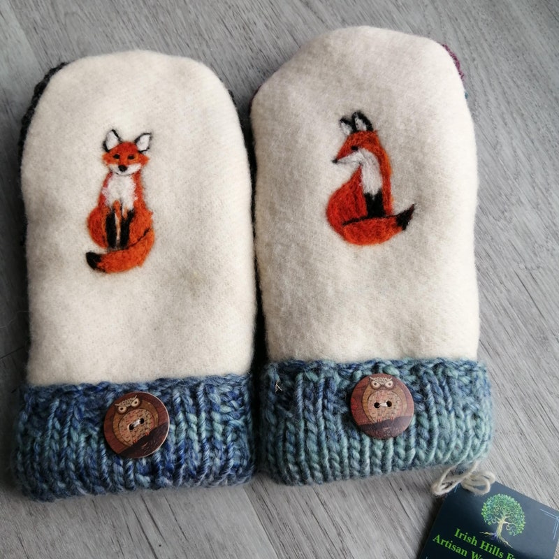 Animal mittens - Etsy España