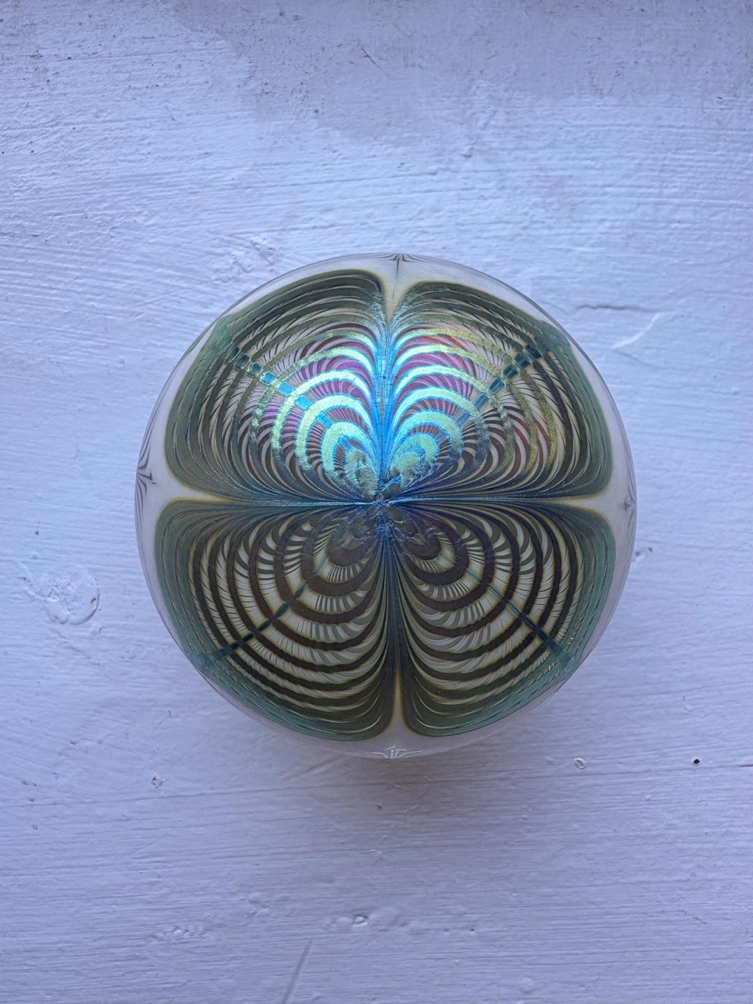 Stuart Abelman Art Glass Paperweight - Rare Vintage Collectible 1982 ...