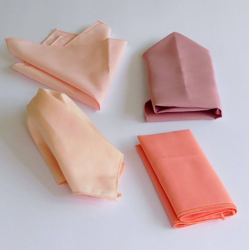 Pink Pocket Squares Blush Pink Petal Pink Mauve Pink Pink - Etsy