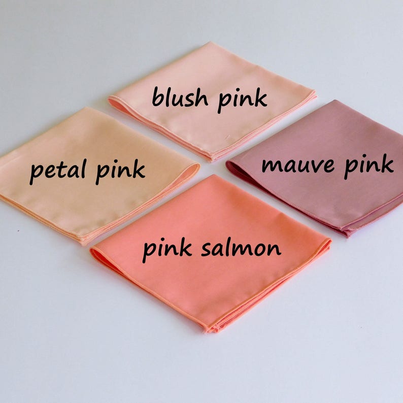 Pink Pocket Squares Blush Pink Petal Pink Mauve Pink Pink - Etsy