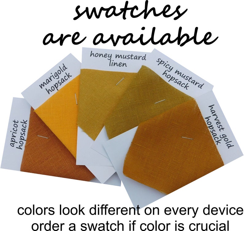 Hopsack Linen Neckties Autumn Colors Harvest Gold Paprika | Etsy