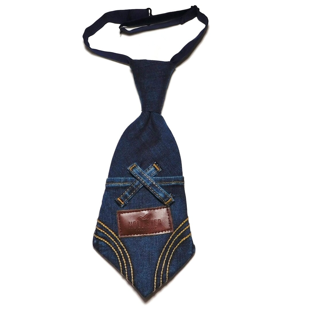 Upcycled Denim Jean Necktie: Handmade Blue Jean Tie for Women - Etsy