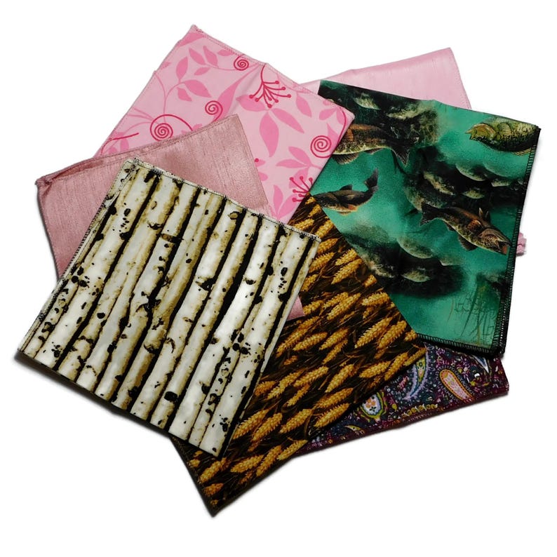 Variety Pocket Squares; Your Choice Satin, Cotton and Linen - Etsy