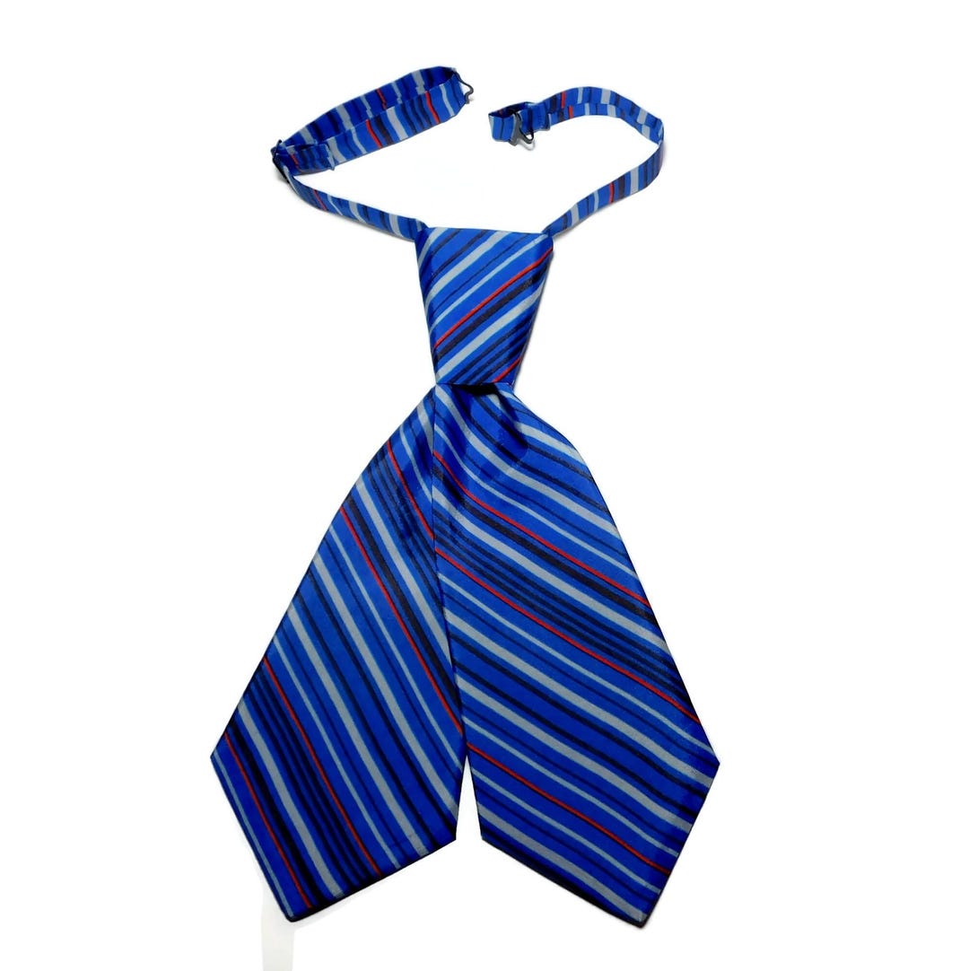 Striped Necktie Inspired by the 1900s Tech Tie; Blues and Grey - Etsy