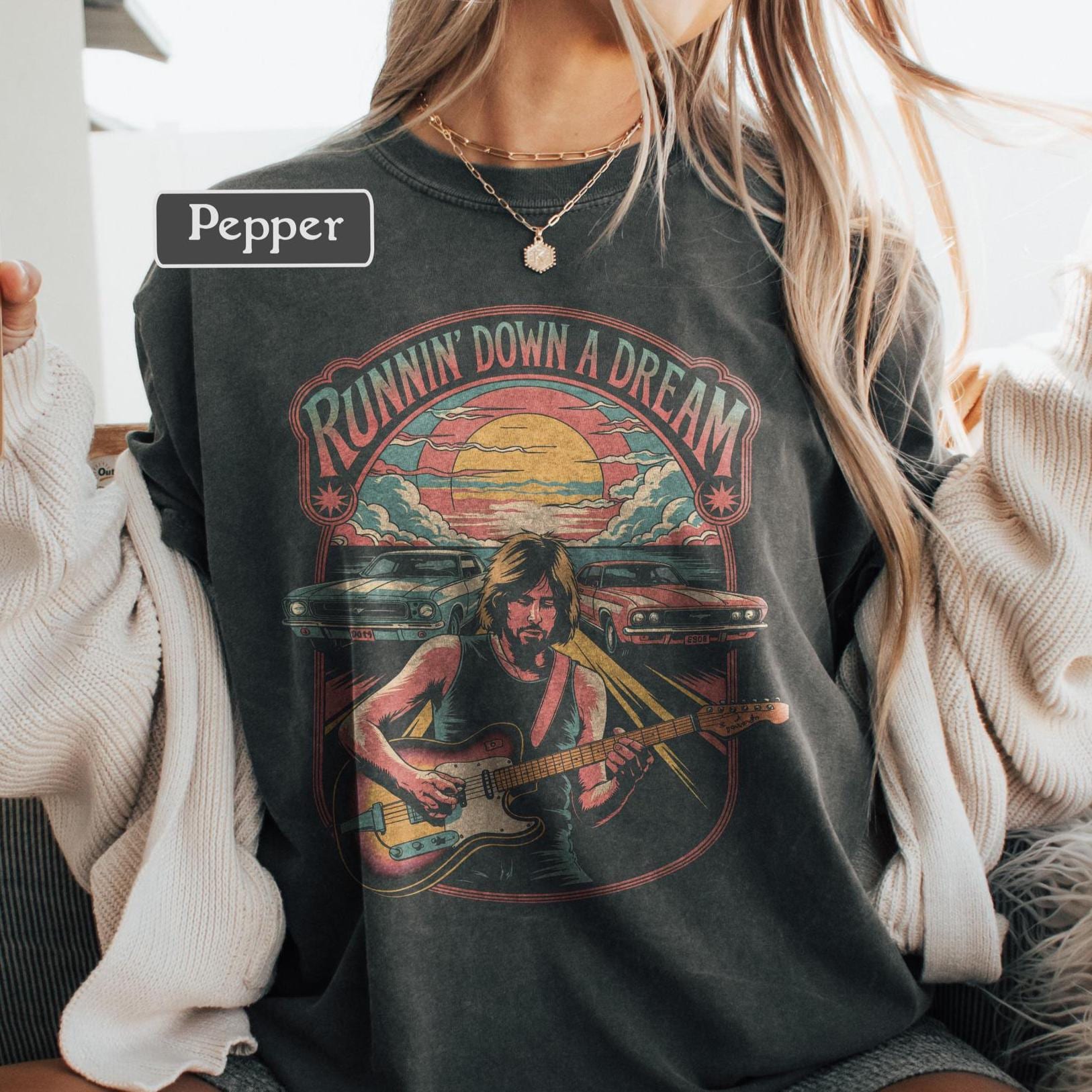 Classic Rock Shirt - Vintage Rock Legend Tee – Retro Guitarist Graphic ...