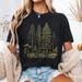 Forest Tshirt Nature Print Into the Forest Bohemian Tshirt Whimsical ...