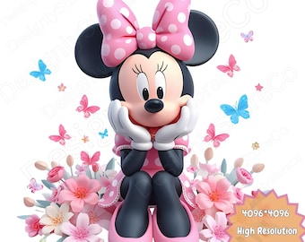 Butterfly Minnie Mouse PNG | High-resolution Clipart (digital Download ...