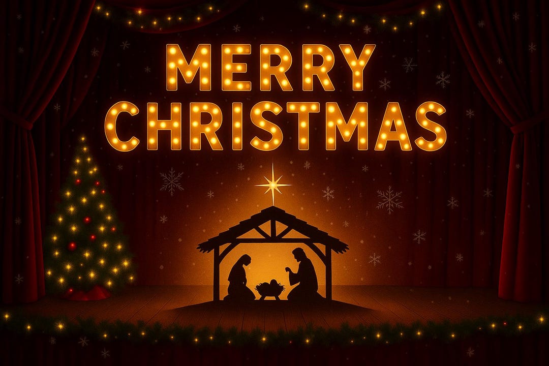 Merry Christmas Nativity Stage Theatre Themed Image for Project - Etsy