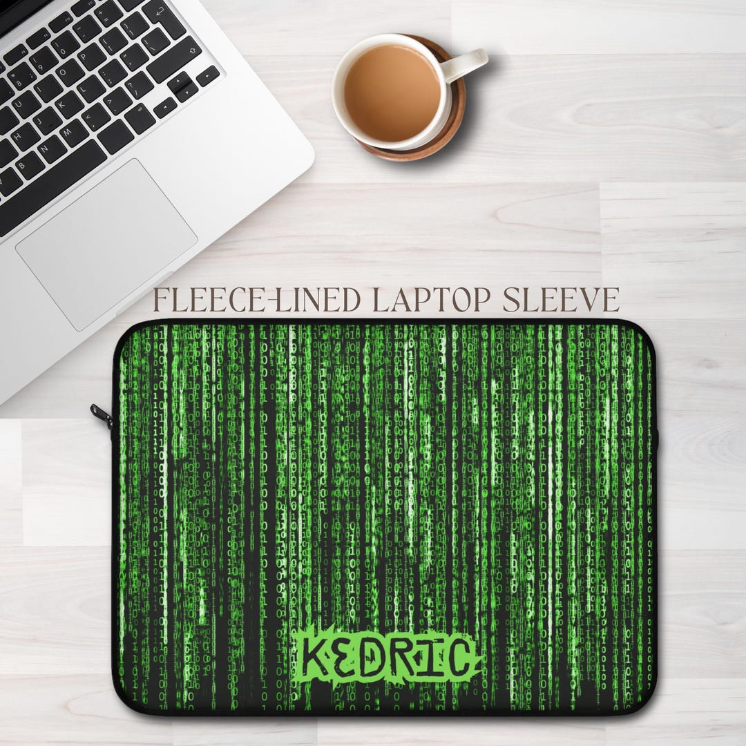 Custom Computer Language Padded Laptop Sleeve, Plush Fleece Lining, 12 ...