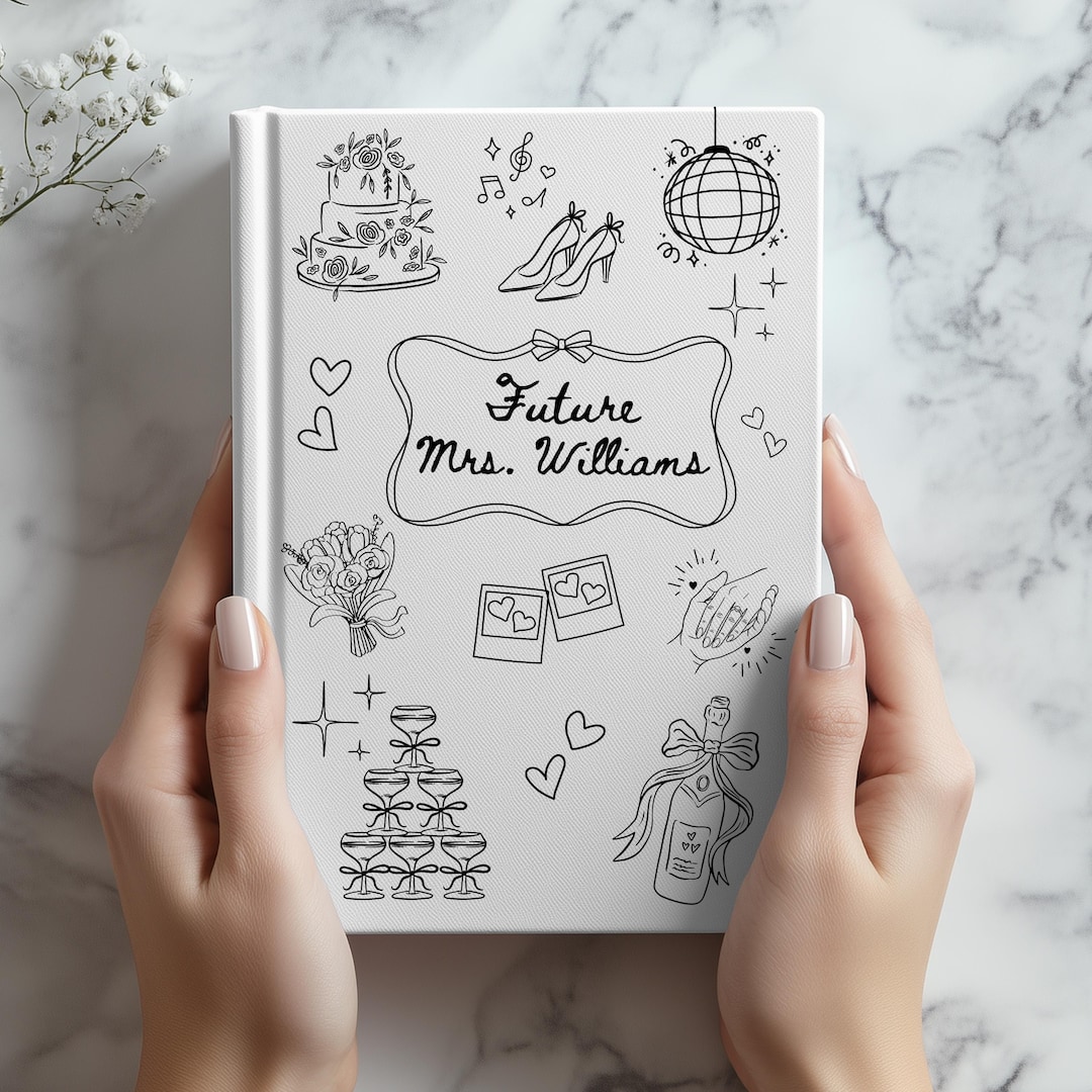 Letters to the Bride Gift Notebook, Doodle Bachelorette Party Bridal ...