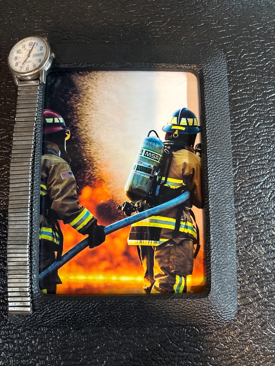 Firefighter Picture Frame With Vintage Watch Accent - 6x8 - Etsy