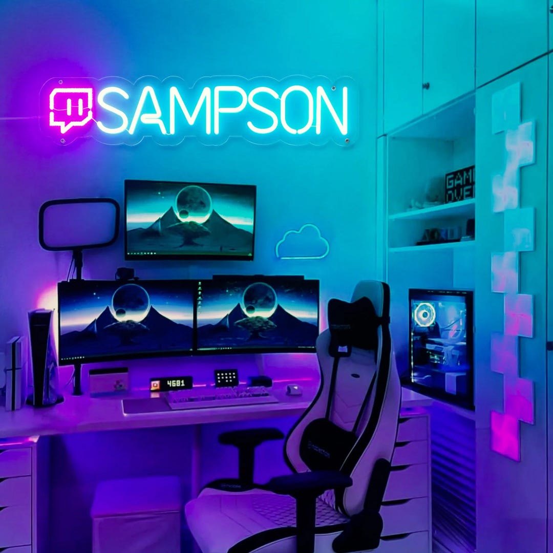 Custom Neon Sign for Streamers – Personalized LED Gaming Sign | Twitch ...
