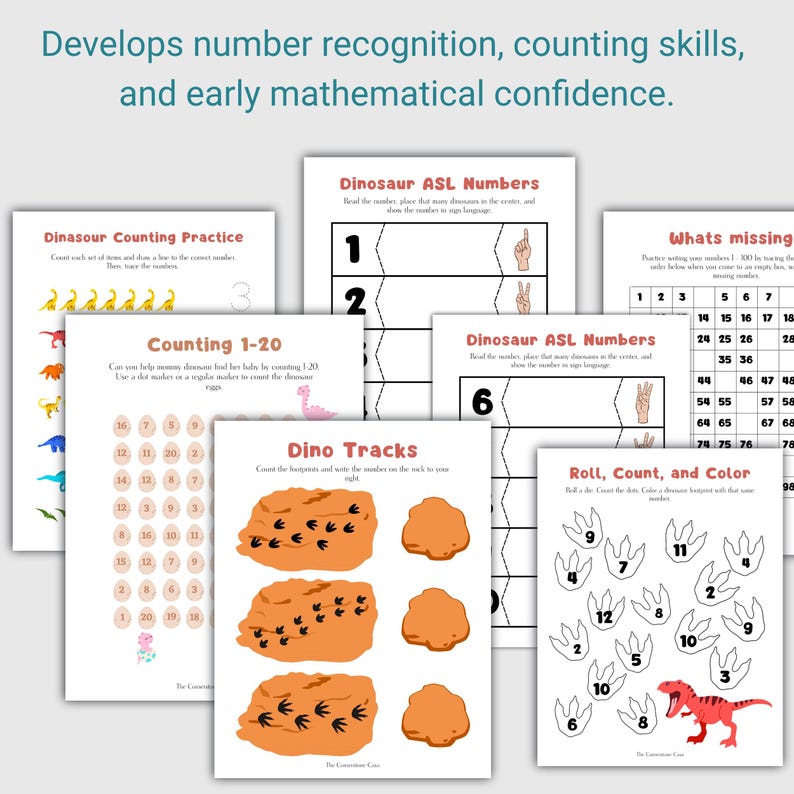 Dinosaur Morning Activity Pack | Preschool & Kindergarten Printable ...