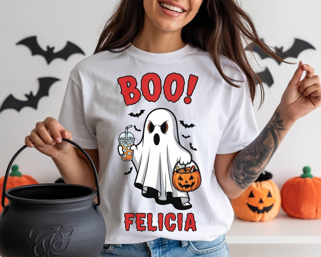 BOO Felicia Ghost PNG: Funny Halloween Clipart (digital Art) - Etsy