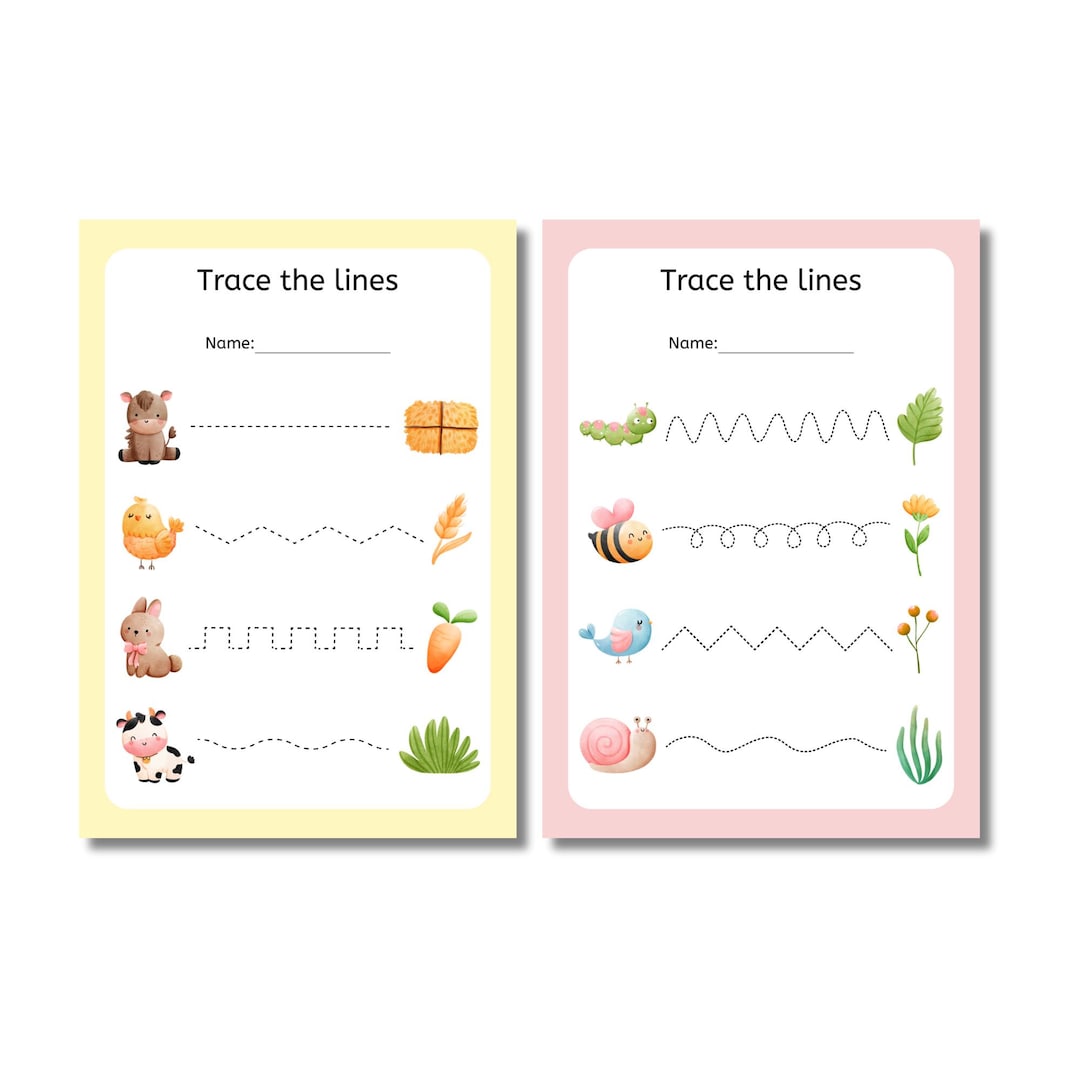 Pre-writing Tracing Worksheets | Preschool & Kindergarten Fine Motor ...