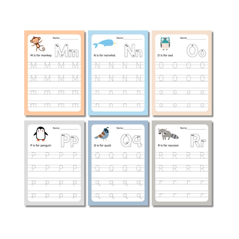 Printable A-Z Letter Tracing Worksheet Bundle for Preschoolers and ...