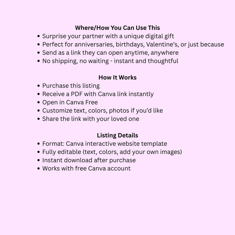 Interactive Digital Love Website Virtual Gift for Boyfriend& Girlfriend ...