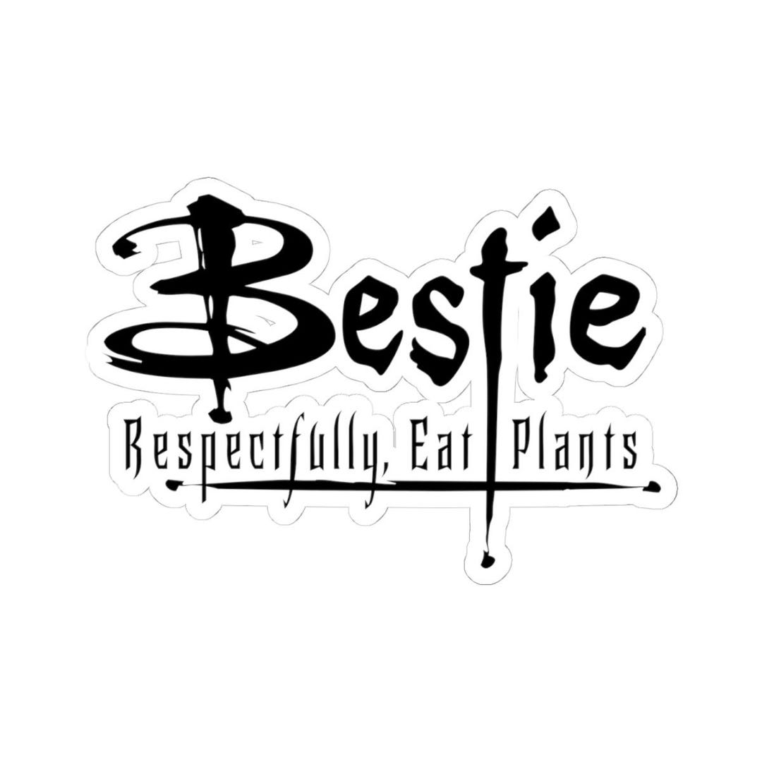 90s Vampire Nostalgia Vegan Sticker - Bestie Respectfully, Eat Plants ...