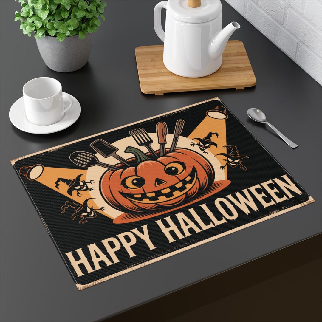 Halloween Themed Placemat, Festive Table Decor for Fall Gatherings ...