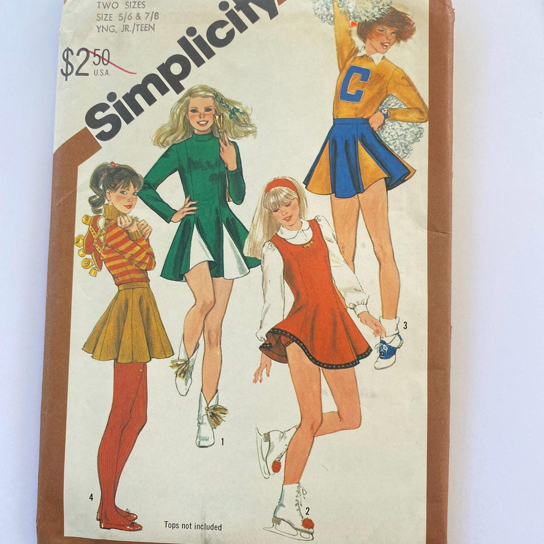 Simplicity 5598 Sewing Pattern, Young Junior/teen's Cheerleader and ...