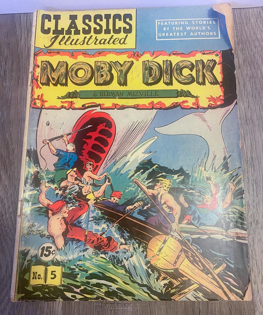 Vintage Classics Illustrated Comic, Moby Dick, #5, 1942 First Edition ...