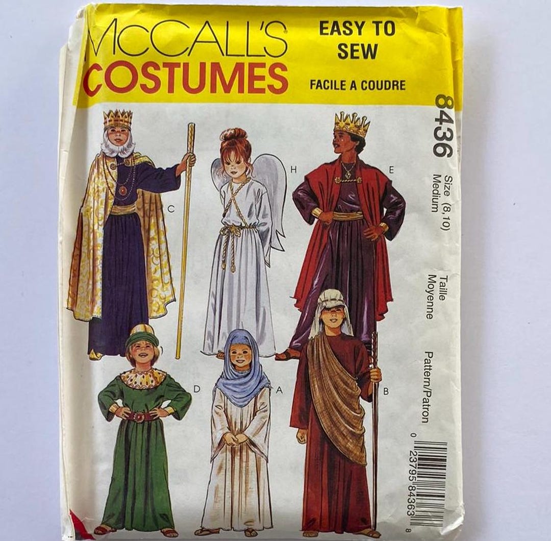Mccall's Costumes 8436 Sewing Pattern, Girls'/boys' Size 8-10 ...