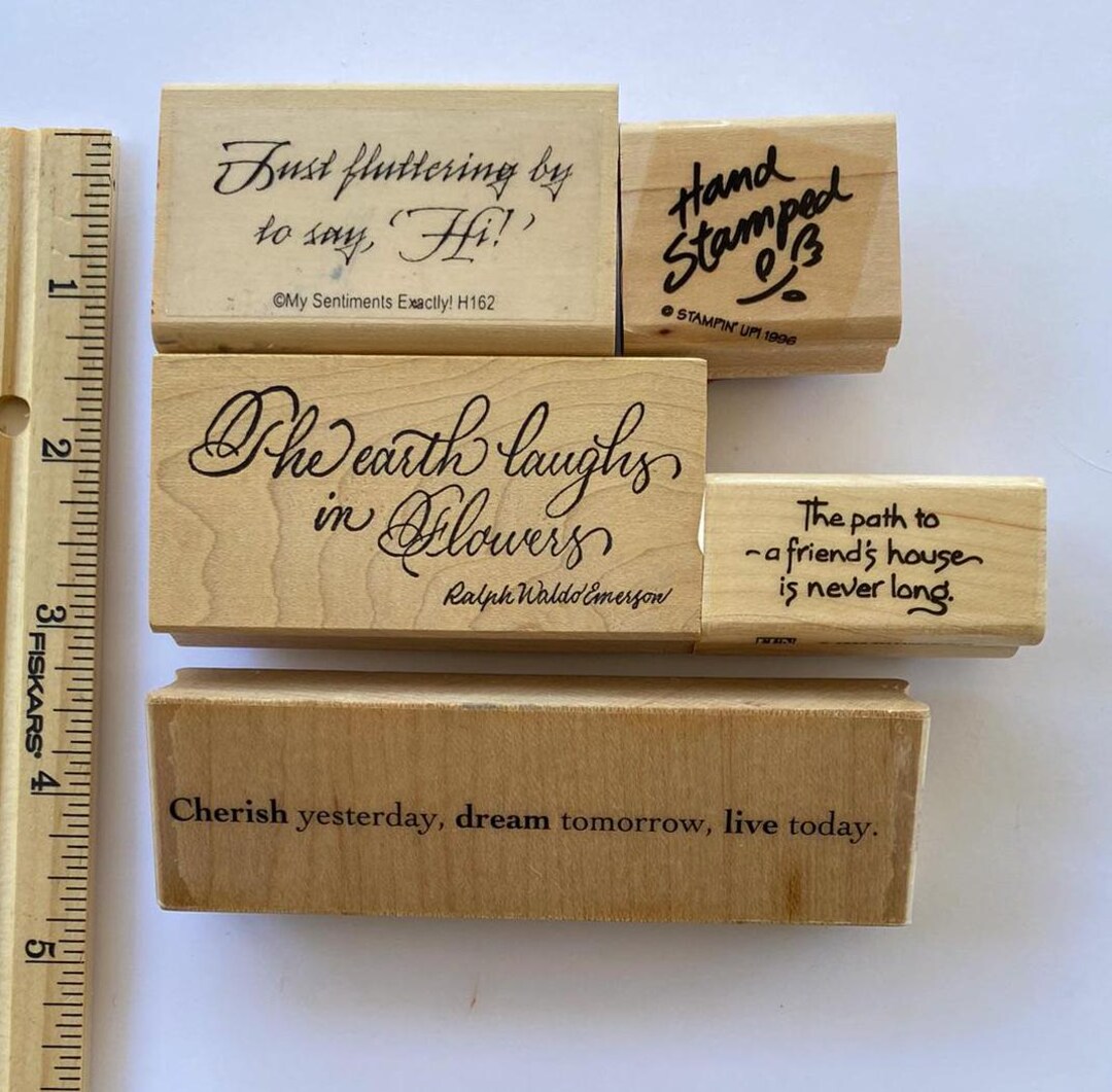 Verbiage Rubber Stamps, Quotes, Choose One, Wood Mounted, Emerson ...