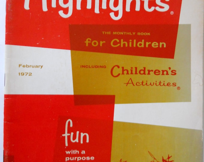 Highlights Magazine 1972 - Etsy