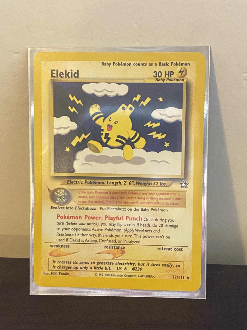 Rare Elekid Pokemon Card REAL Pokemon Card Rare Neo Genesis - Etsy