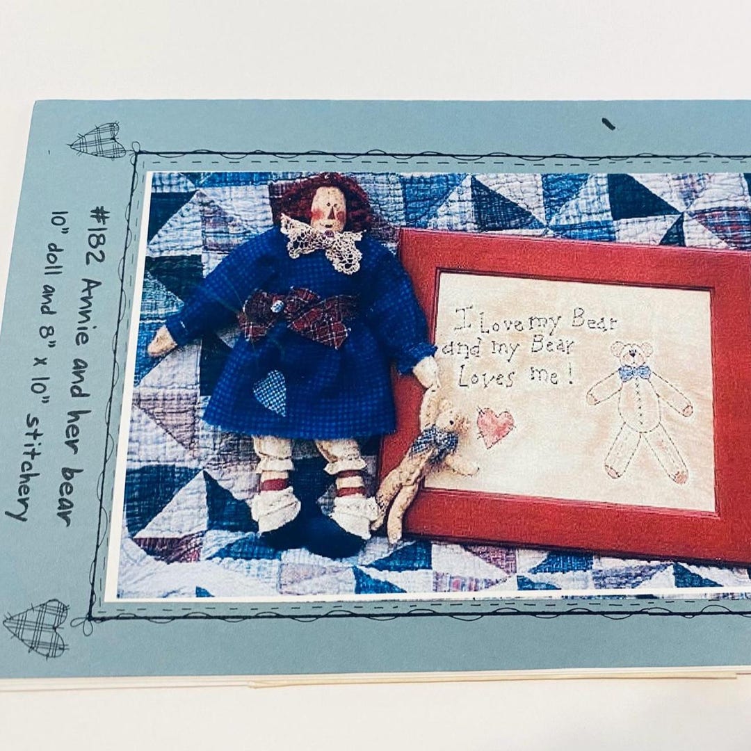Annie Doll Sewing Pattern and Stitchery, You Are Special #182, 10" Doll ...