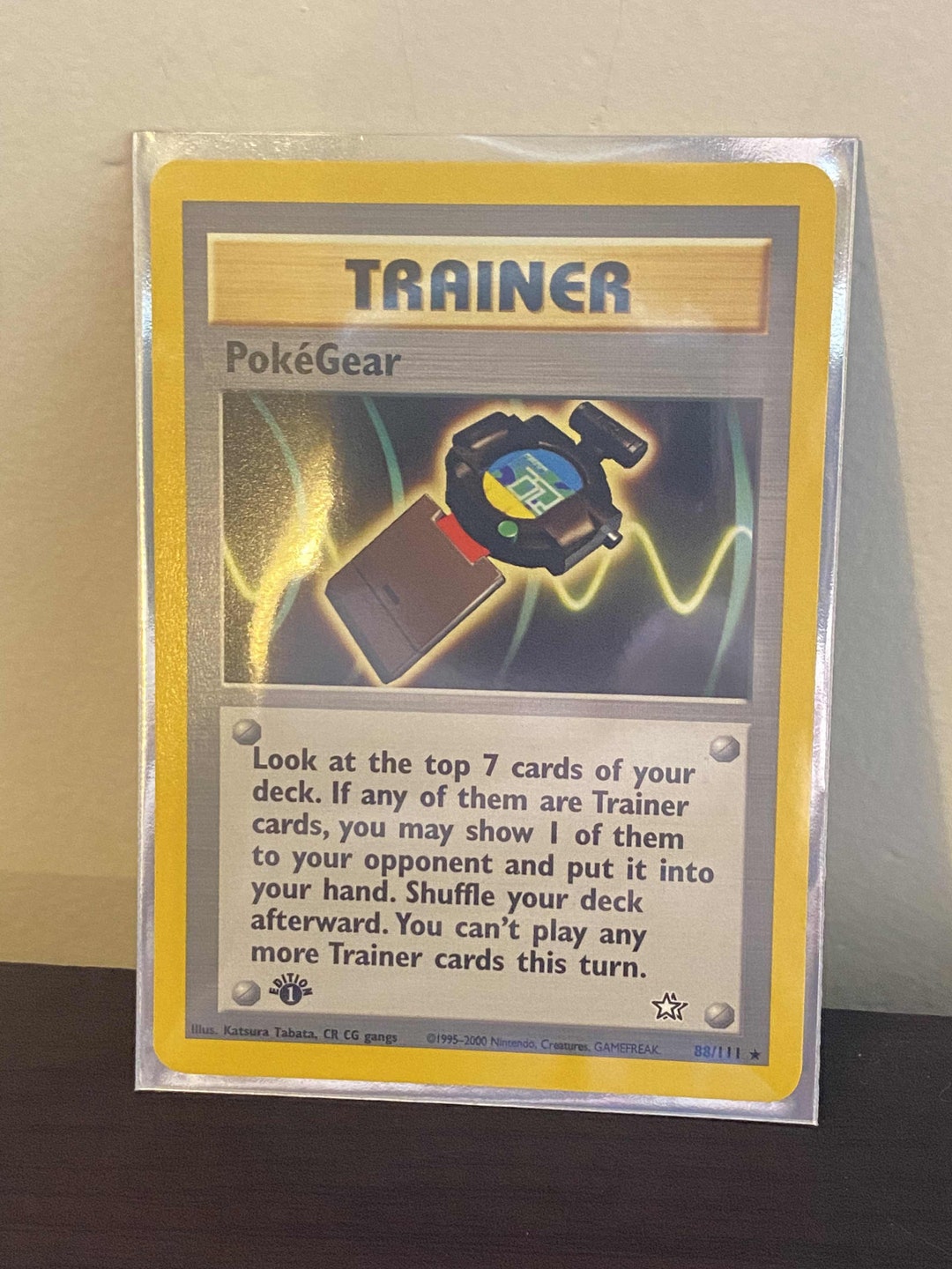 Pokegear Trainer Pokemon Card 1st Edition REAL Pokemon Card Rare Neo ...