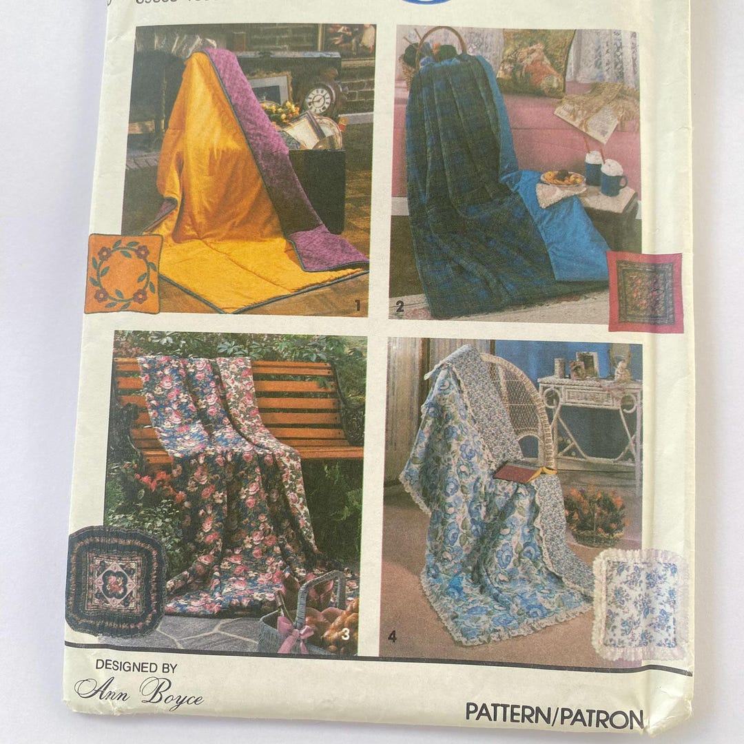 Simplicity Crafts 8208 Vintage Sewing Pattern, Pillow in a Quilt, 1990s ...