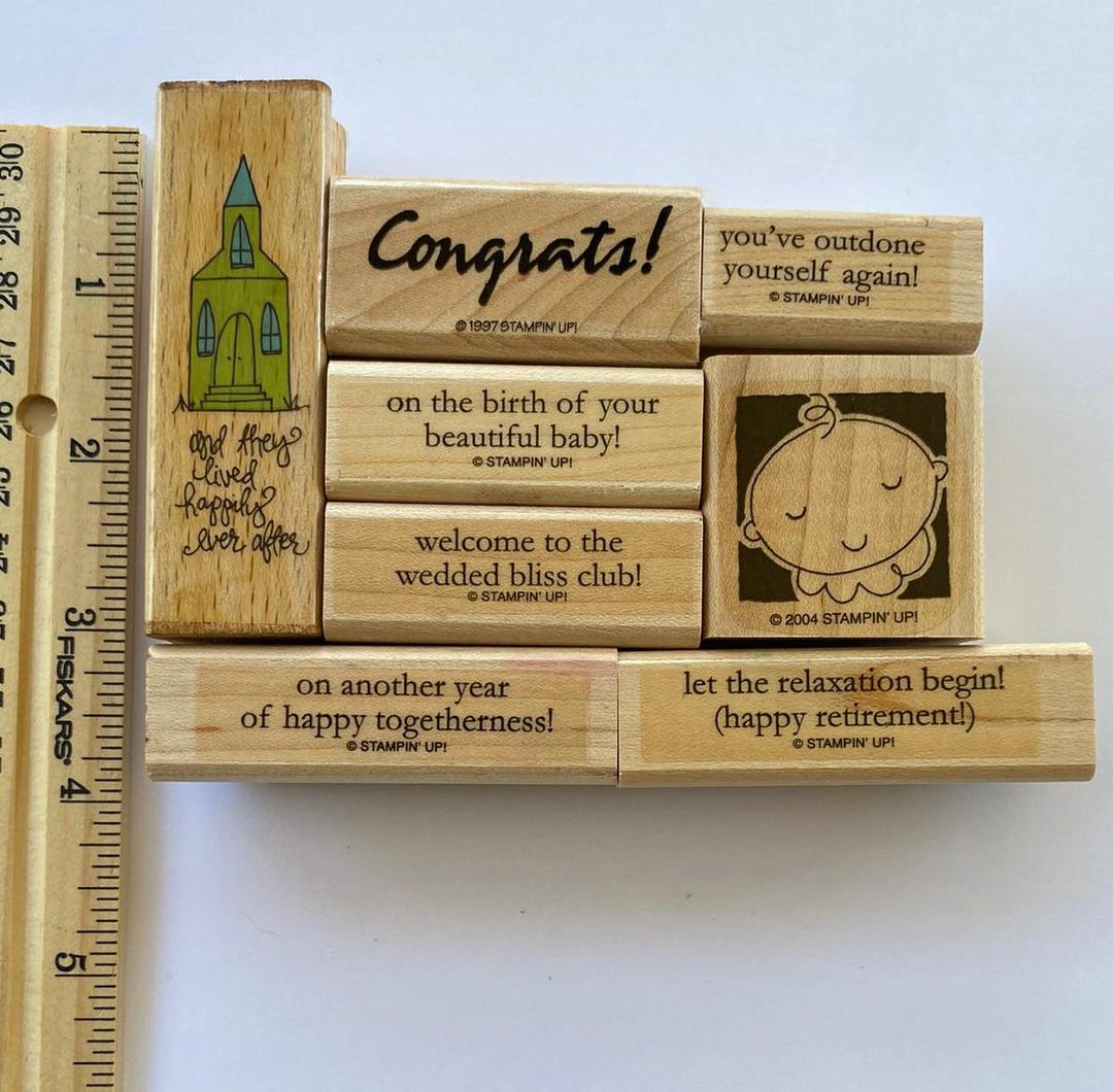 Congratulations Rubber Stamps, Wedding, Retirement, Baby Shower ...