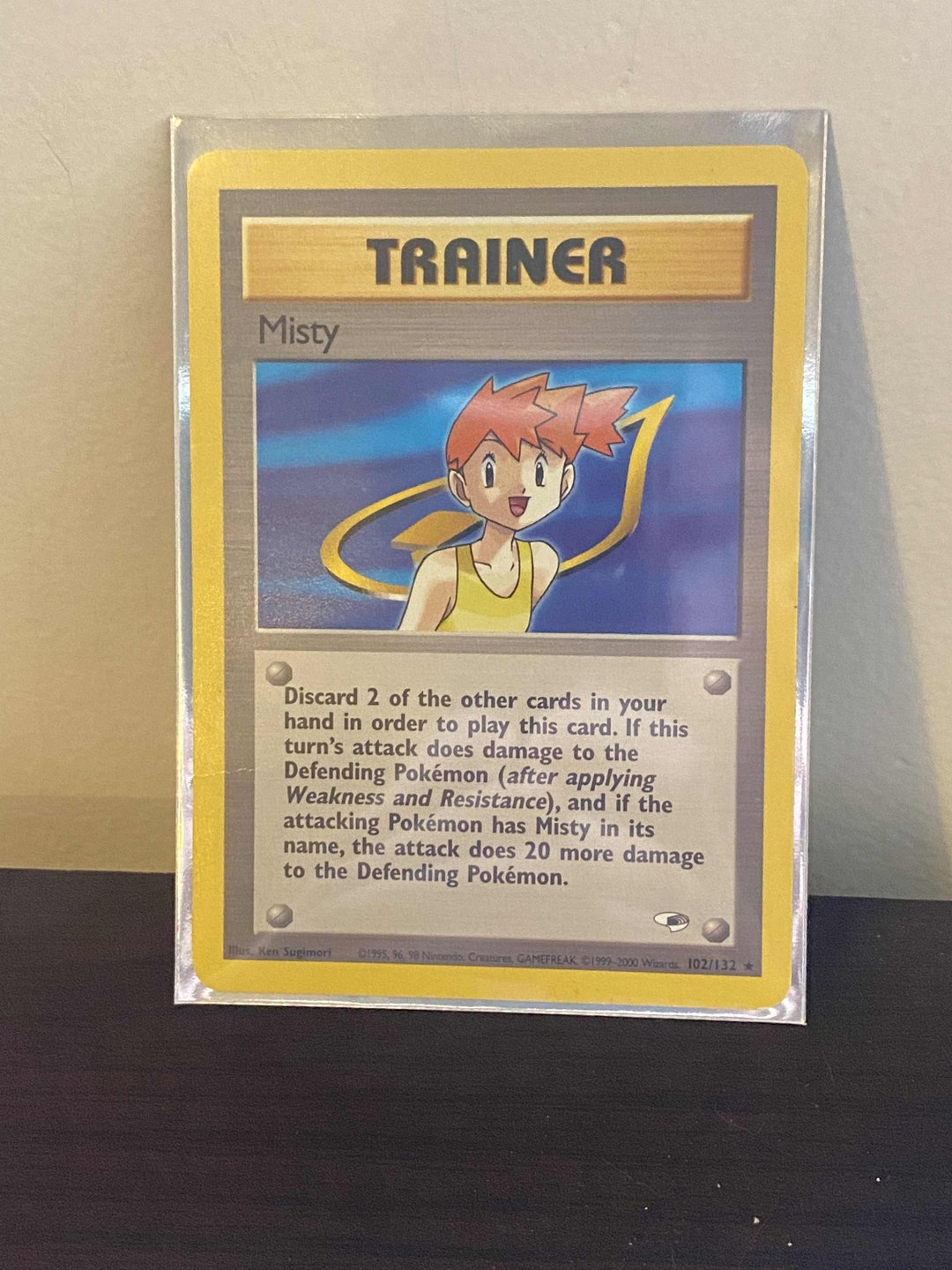 Misty Trainer Pokemon Card REAL Pokemon Card Rare Gym Heroes Black Star ...