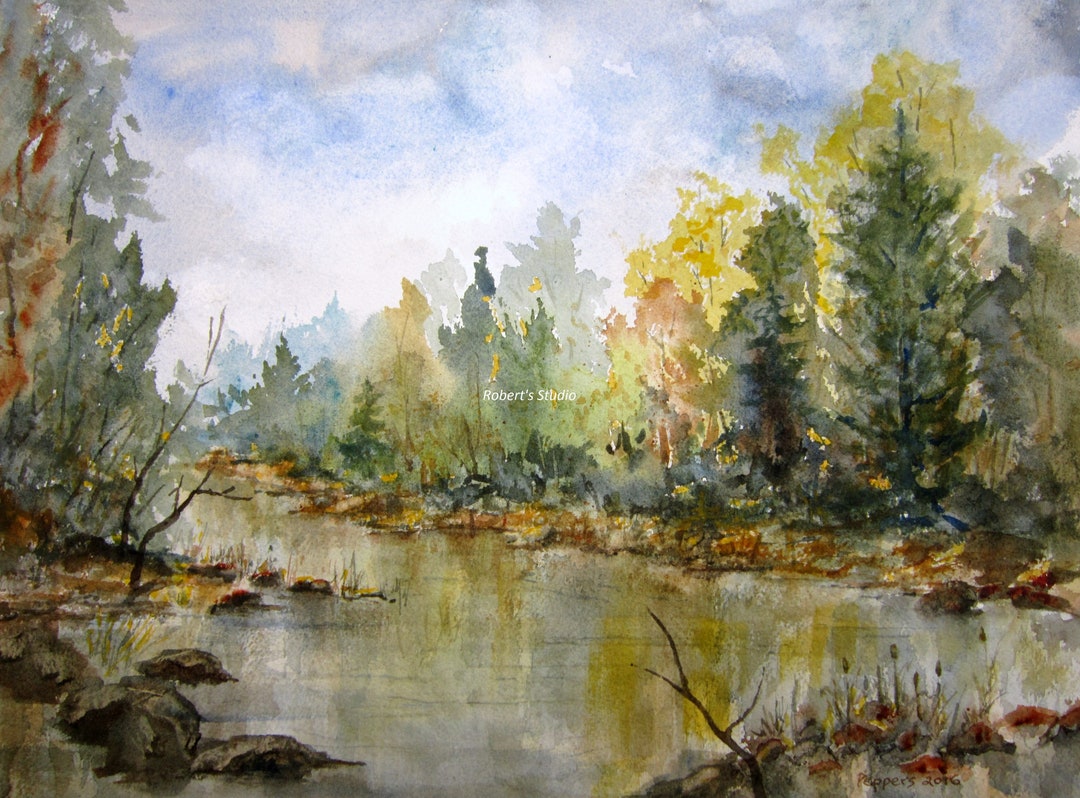 Watercolor Autumn Painting Print, Archival Print, Watercolor Art ...