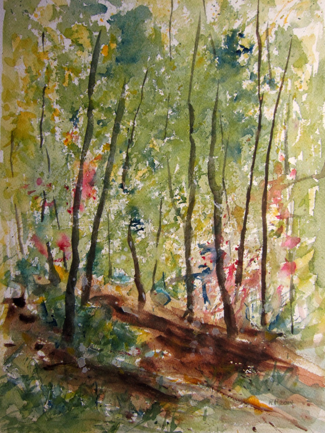 Spring Forest, Archival Print, Watercolor Landscape Painting ...