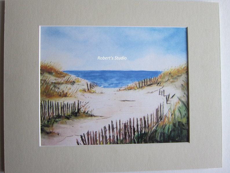 Beach Shore Print of Original Watercolor Painting Beach Art - Etsy