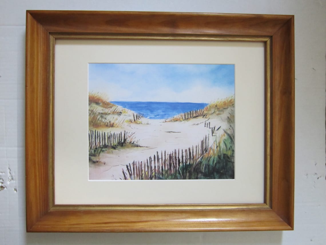 Beach Shore Print of Original Watercolor Painting Beach Art - Etsy