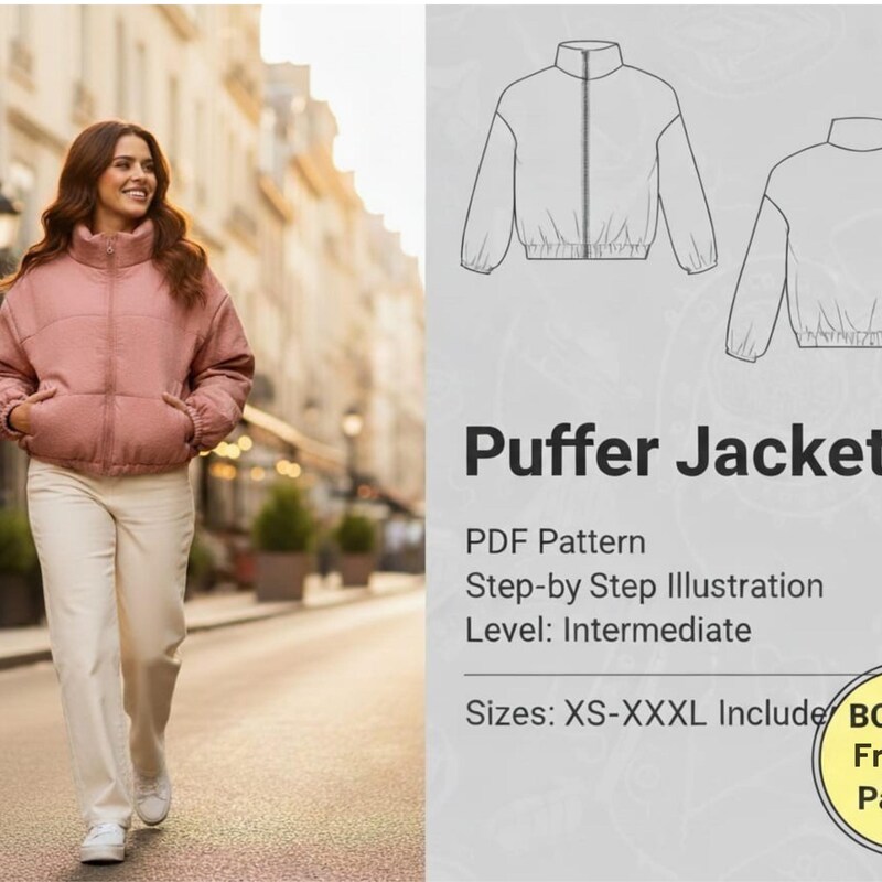Puffer Coat Pattern - Etsy