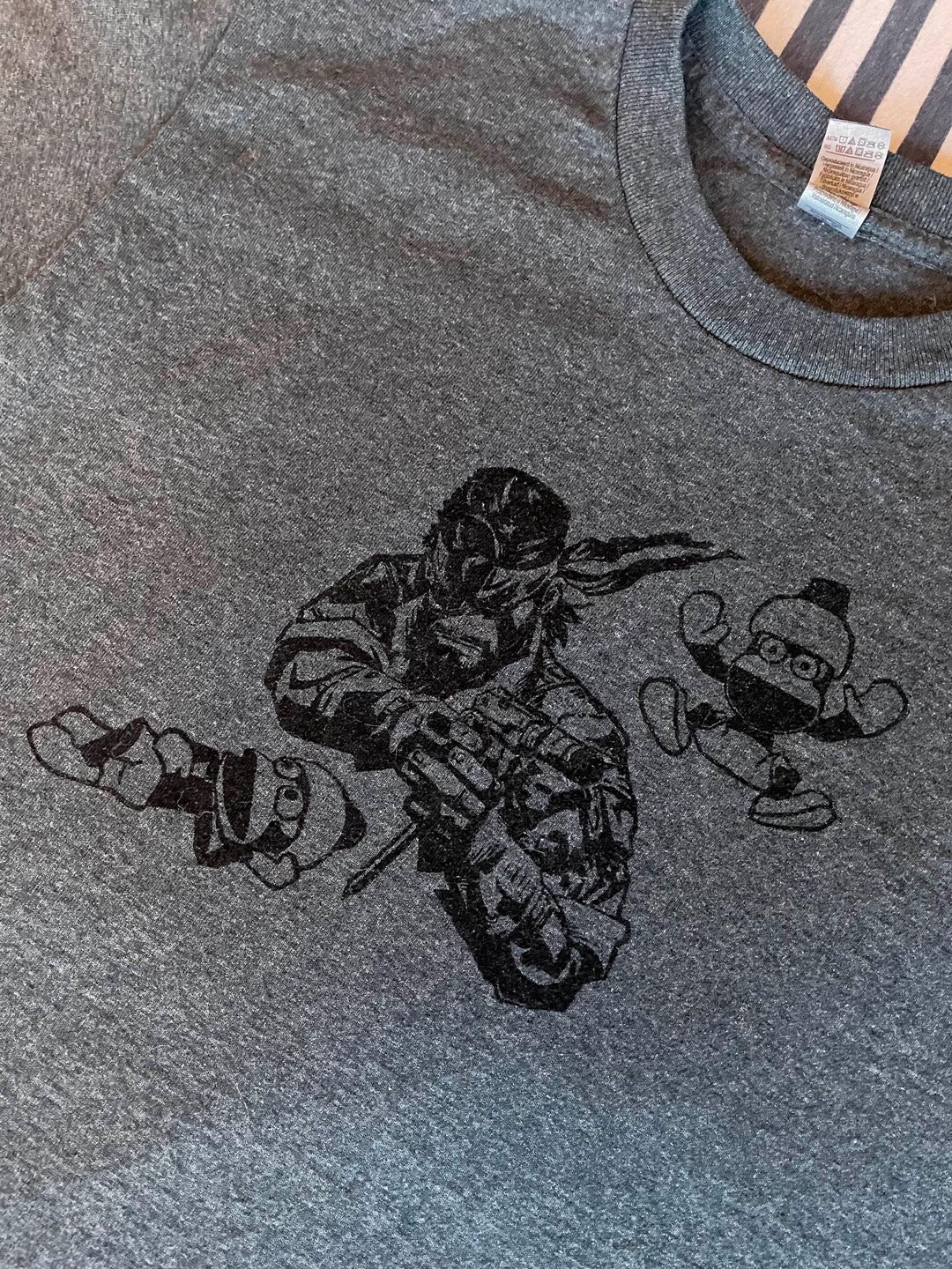Metal Gear Solid 3 With Ape Escape Block-printed T-shirt - Etsy