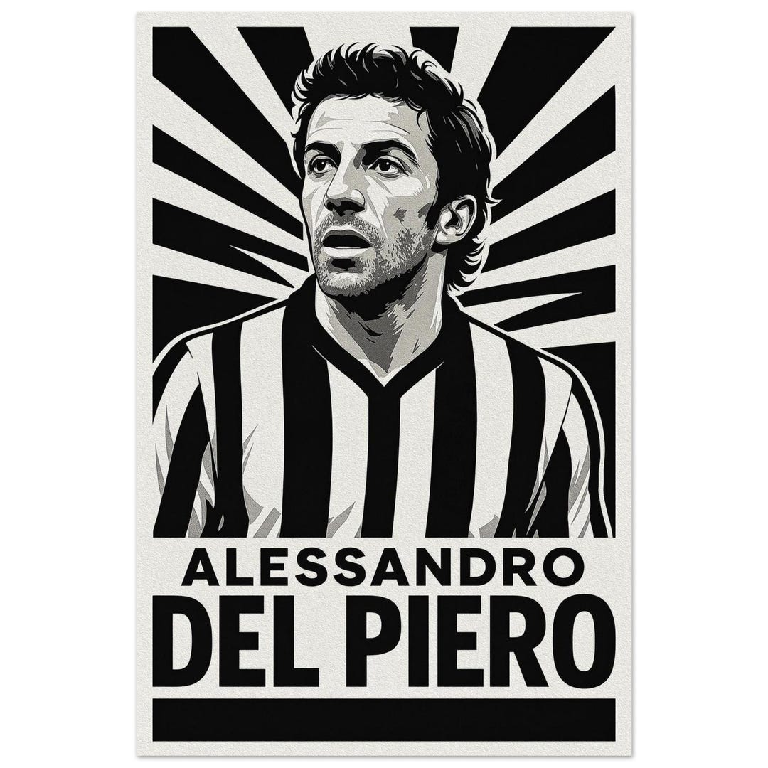 Alessandro Del Piero Poster – Juventus Legend Wall Art, Italian ...