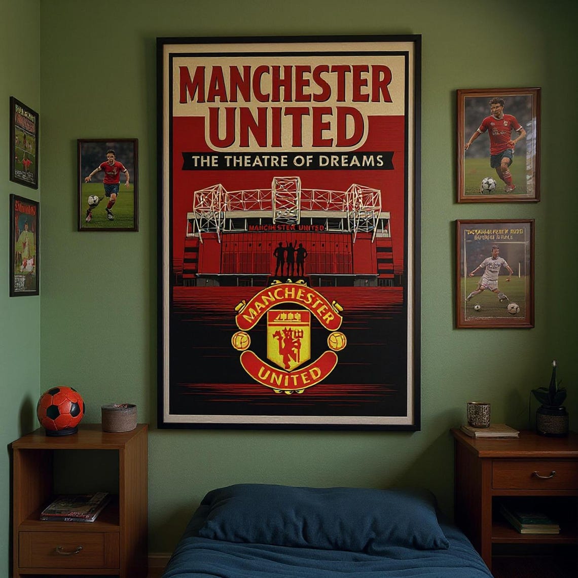 Manchester United Old Trafford Poster | Theatre of Dreams Football Art ...