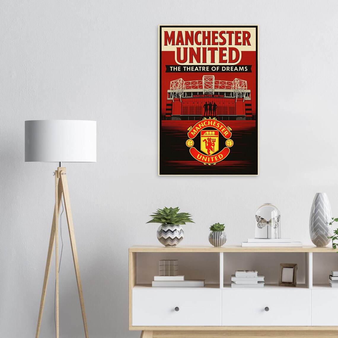 Manchester United Old Trafford Poster | Theatre of Dreams Football Art ...