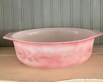 Mid Century 1961 Promotional Pyrex Golden Poinsettia Deep Red Casserole ...