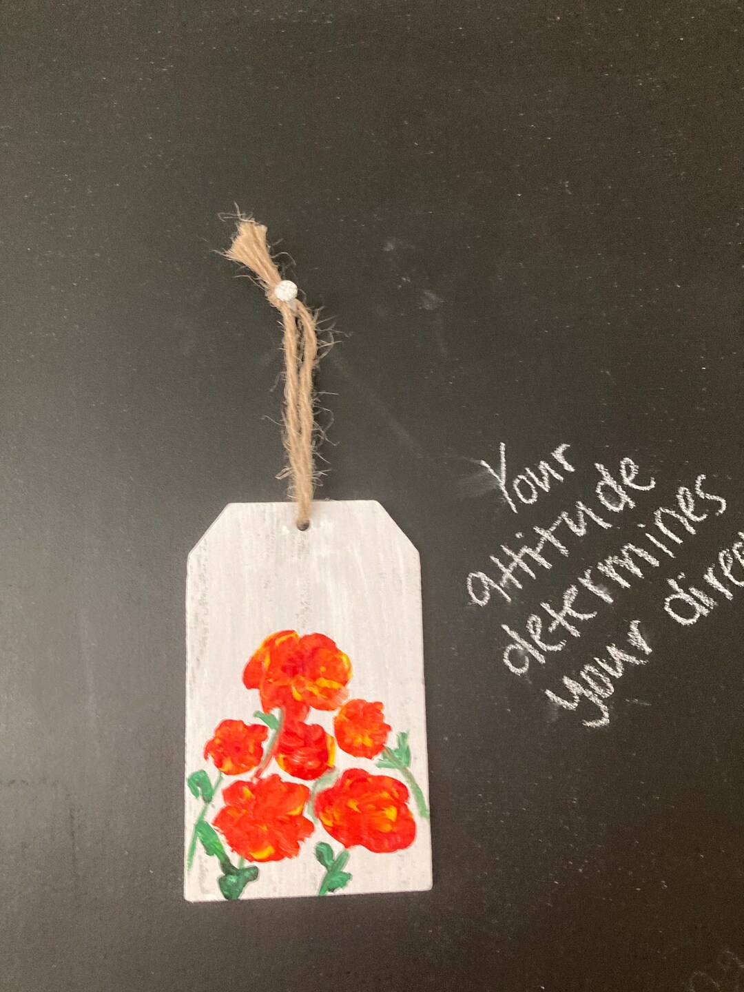 Wooden Hand Painted Gift Tag-marigolds - Etsy